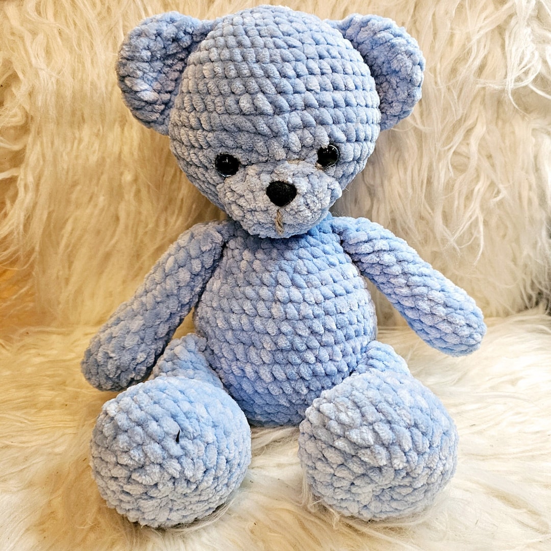 Light Blue Teddy Bear - Etsy
