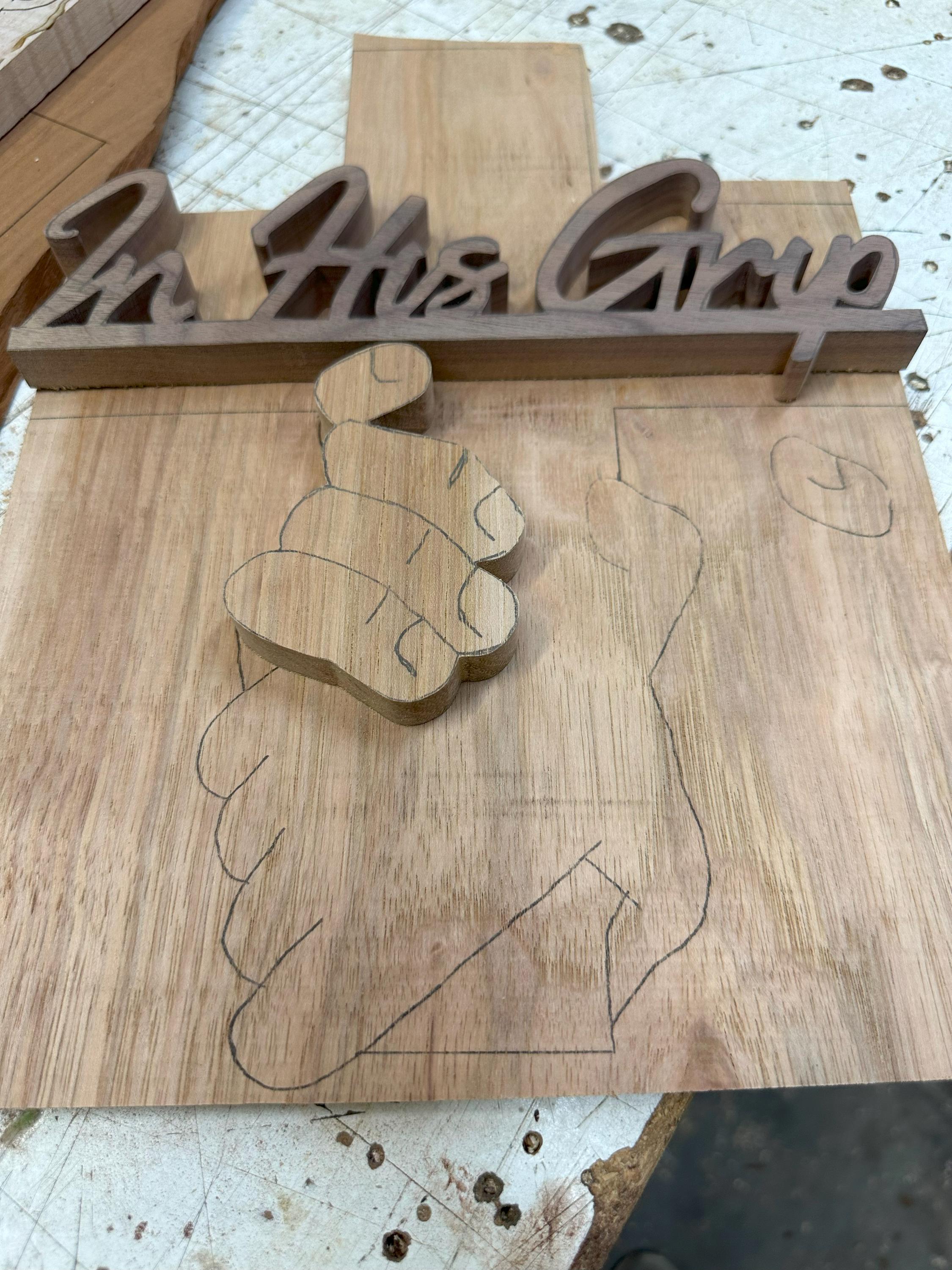 In His Grip Cross - Etsy