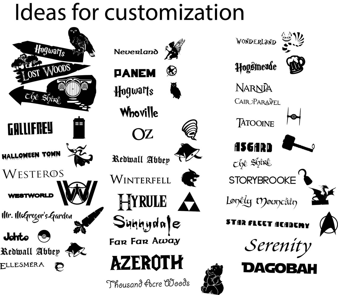 Fandom Dresser Drawer Fairy Tale Slat Decals CUSTOMIZABLE Geek - Etsy