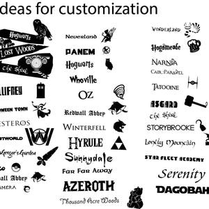 Fandom Dresser Drawer Fairy Tale Slat Decals CUSTOMIZABLE Geek Books ...