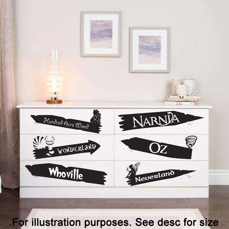 Fandom Dresser Drawer Fairy Tale Slat Decals CUSTOMIZABLE Geek - Etsy