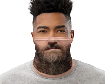 Neck Gaiter for Men or Women Beard Washable Face Mask Facemask Neck ...