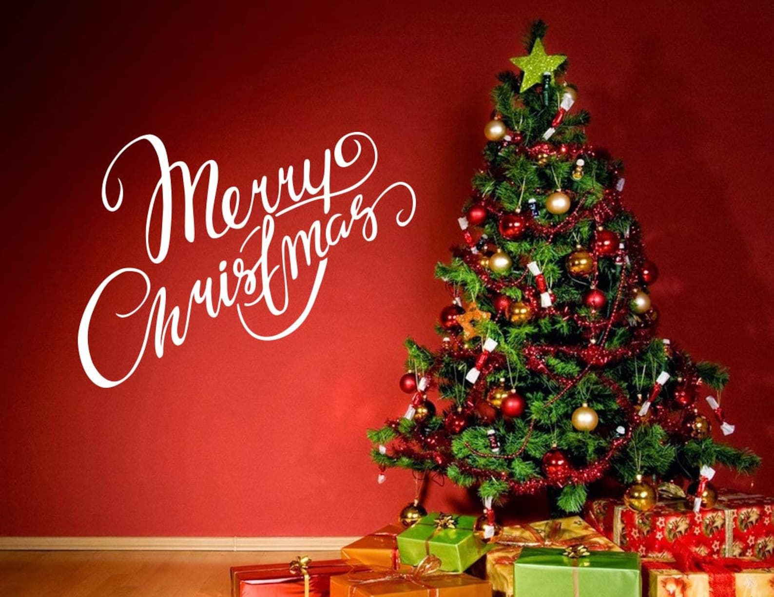 Merry Christmas V3 Door Decal Door Decor Outdoor Living Kitchen ...