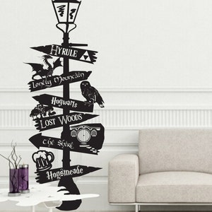 Fandom Lamp Sign Post V3 Inspired by Fairy Tales Geek Geekery - Etsy