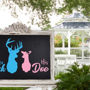 Gender Reveal Her Buck His Doe V4 CUSTOMIZABLE Archery Wall Decals ...