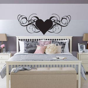 Heart Headboard Decor Wall Decal Bedding Crib Master Bedroom Living ...