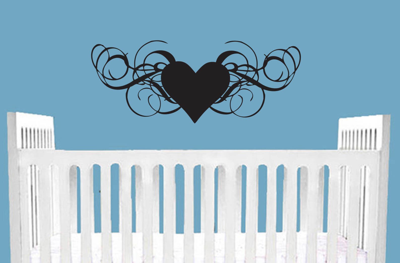 Heart Headboard Decor Wall Decal Bedding Crib Master Bedroom - Etsy