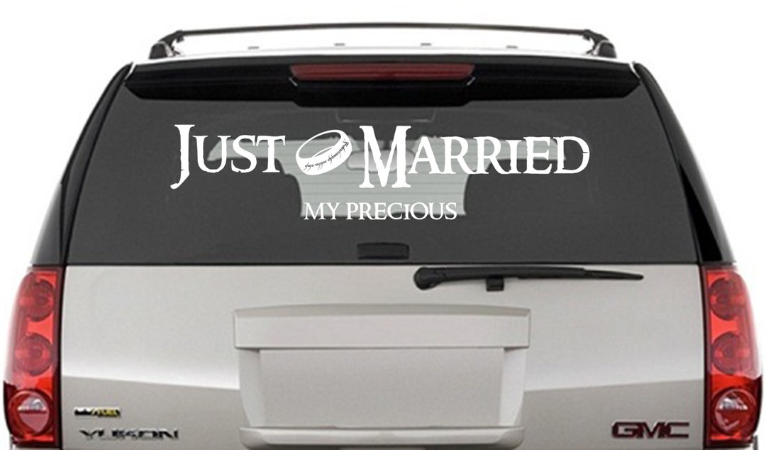 Just Married My Precious Decal Fantasy With Ring Wall Car Truck Decal ...