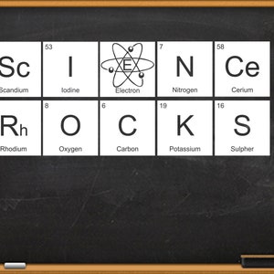 Science Rocks CUSTOMIZABLE Wall Decal Periodic Table Elements Classroom ...