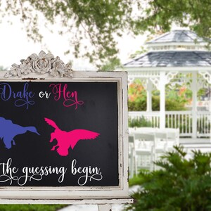 Gender Reveal Drake or Hen CUSTOMIZABLE Archery Wall Decals Living ...