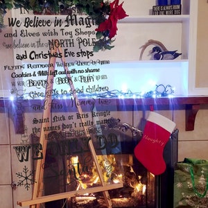 Christmas Sign in This House We Only Do Santa CUSTOMIZABLE Acrylic Wall ...