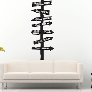 CUSTOMIZABLE Travel Vacation Destination Road Sign Vinyl Wall Decal ...