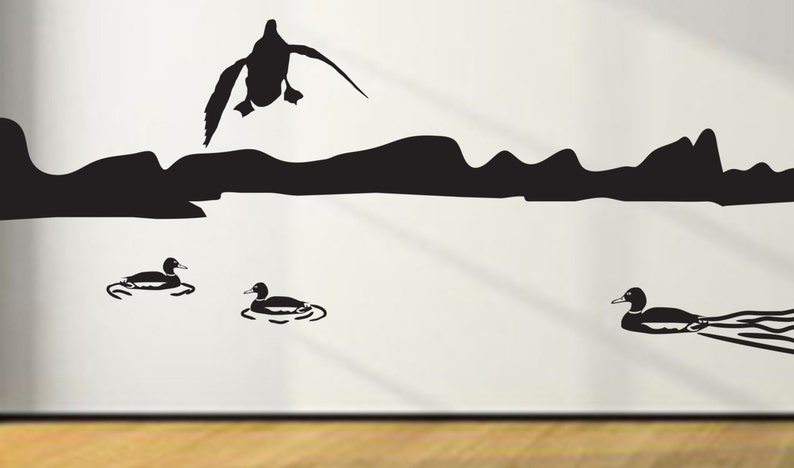 Dog and Duck Wall Decal Large Dog Ducks Boy Girl Nursery - Etsy