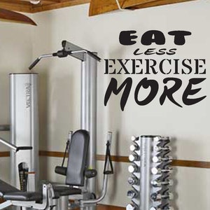 Eat Less Exercise More Wall Refrigerator Decal Dieting- Workout ...