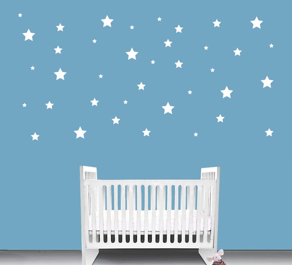 Star Wall Decal Set 76 Stars Twinkle Star Wall Art - Etsy