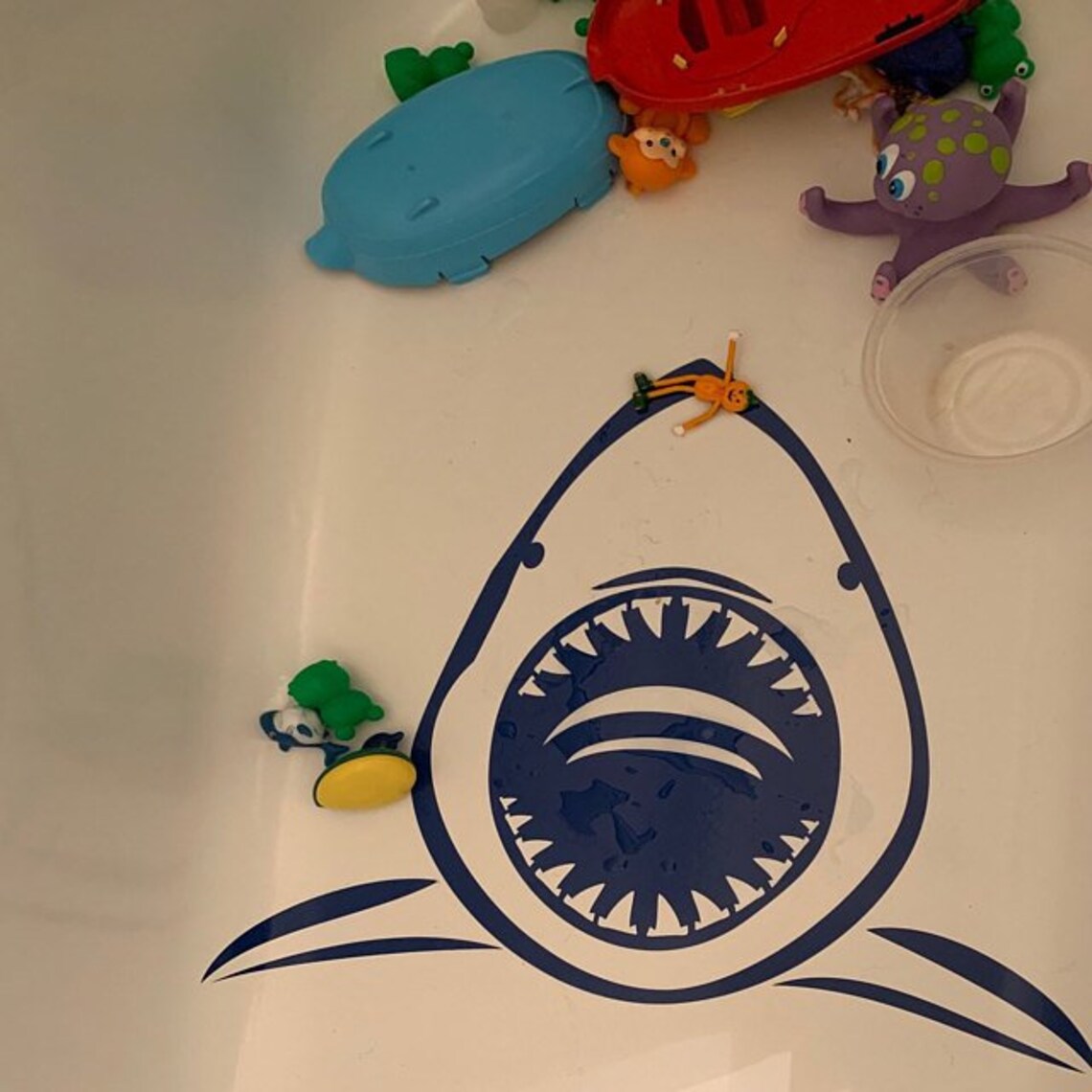 Great White Jaws Bathroom Décor Tub Decal Shower Wet | Etsy