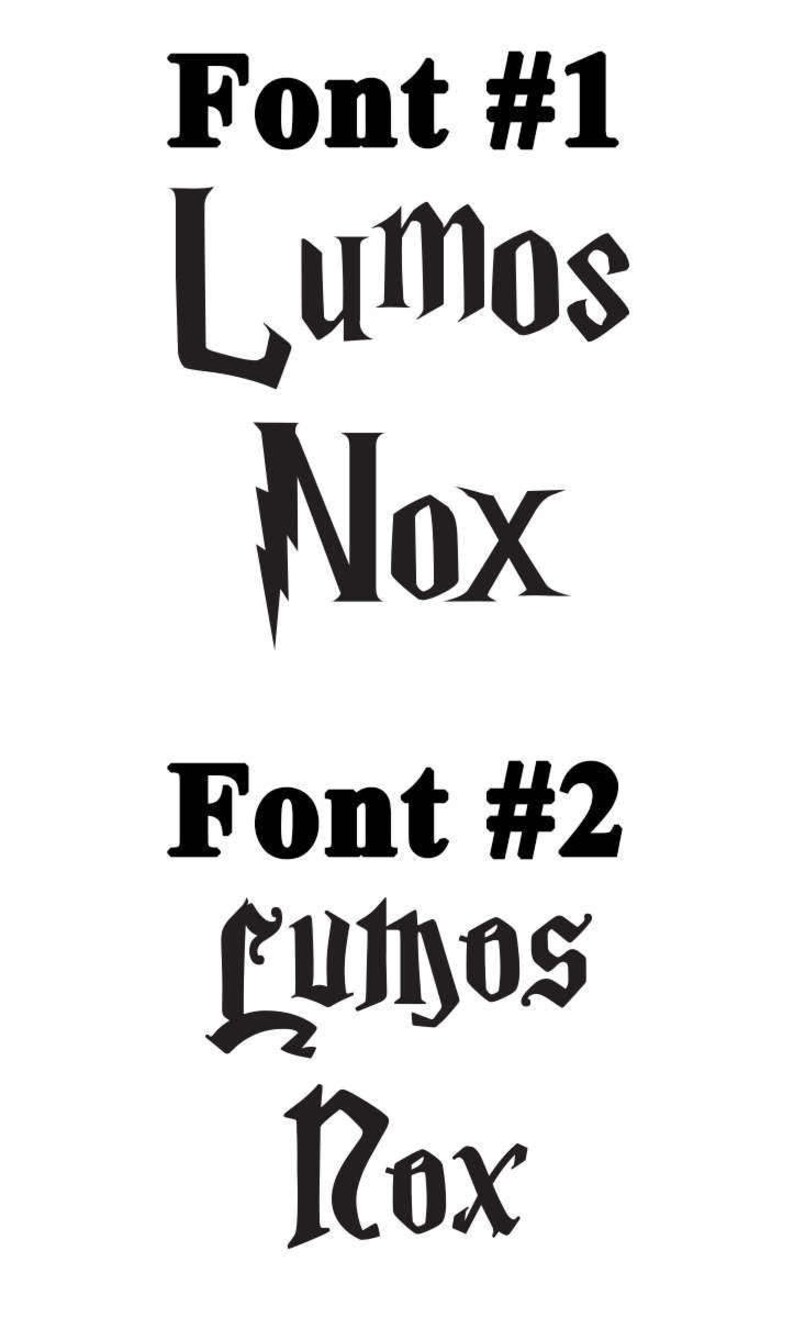 Lumos Nox Latin Light Switch Wall Decals Plus 4 in Decal | Etsy