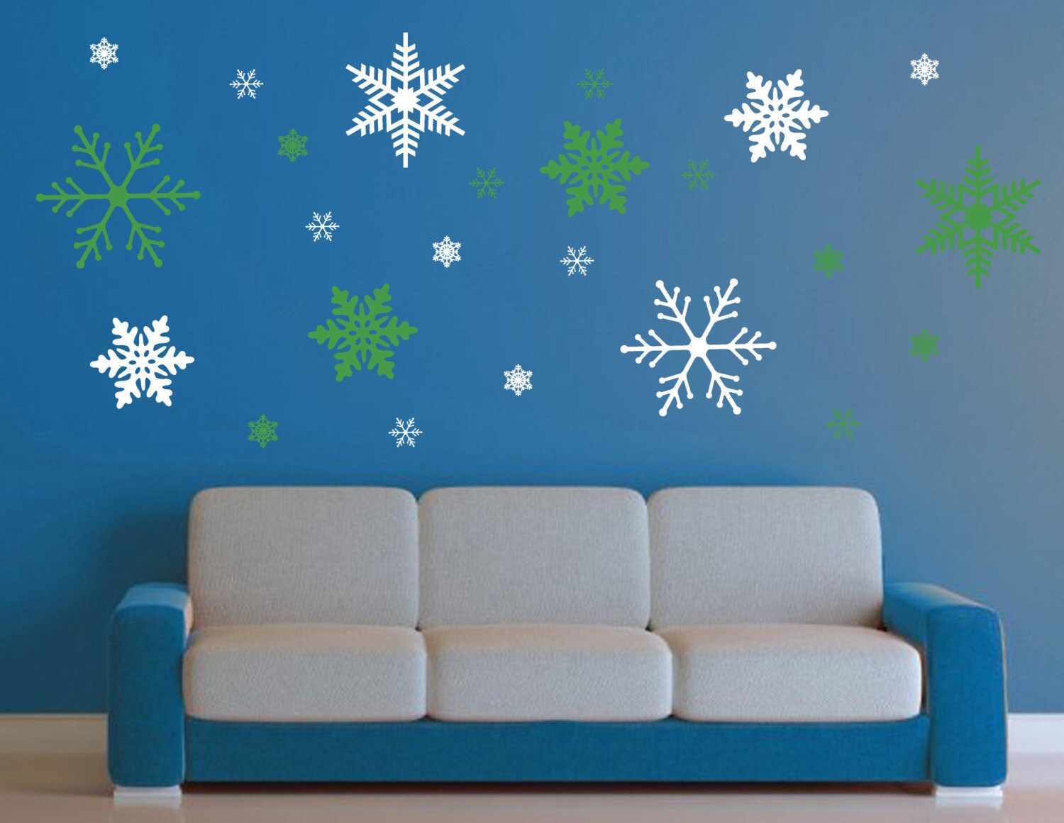 Xxlarge Snowflake Wall Decal Set- 24 Snowflakes - Delicate Frozen ...