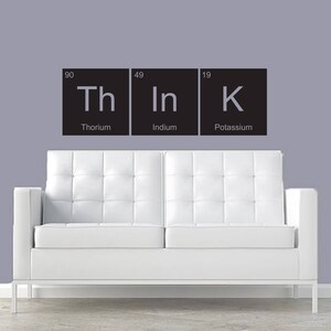 Think CUSTOMIZABLE Wall Decal Periodic Table Elements Classroom Decor ...