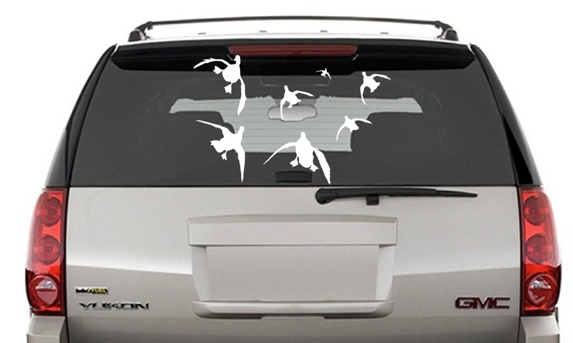 Mallard Wall Decal Silhouettes – Cupped Mallard Ducks- Living Room ...