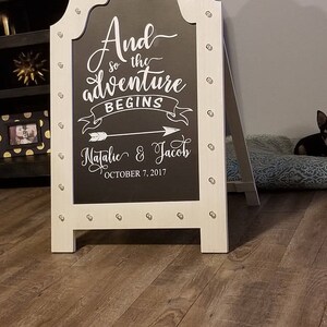 Wedding Adventure Begins Welcome Decal for Sign Customized Personalized ...