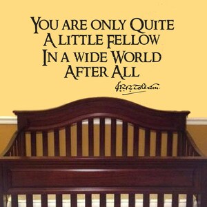 Little Fellow Quote Wall Decal Fantasy Nursery Geek Geekery Fairy Tale ...
