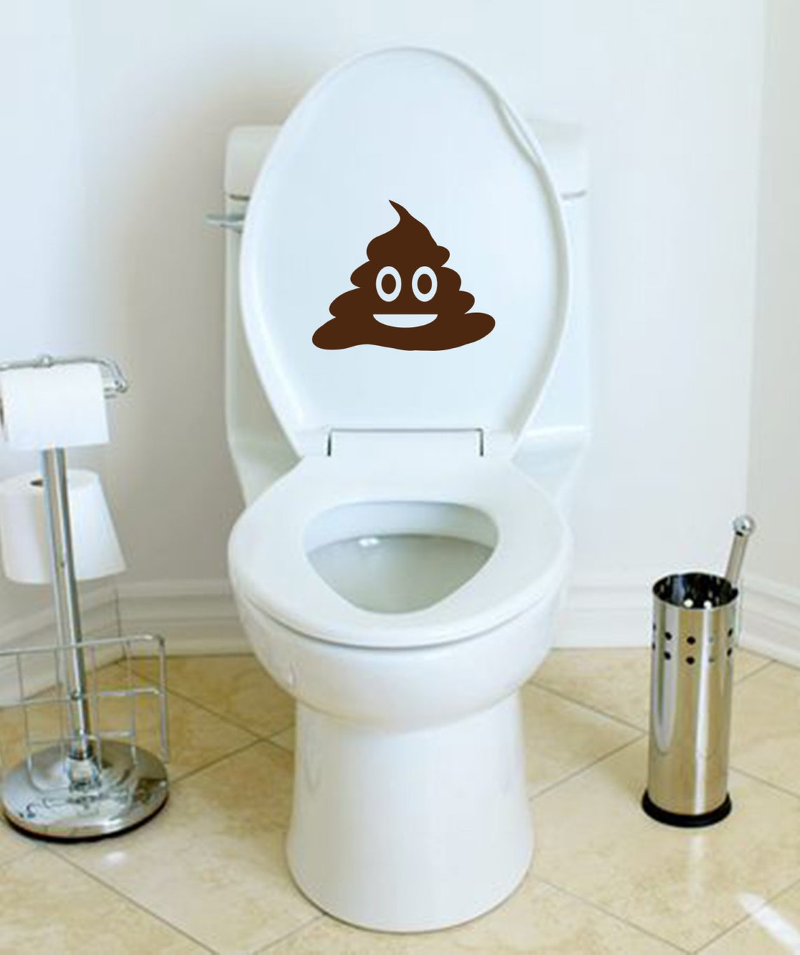 Poop Toilet Decal Bathroom Kids Décor Toilet Training Decal | Etsy
