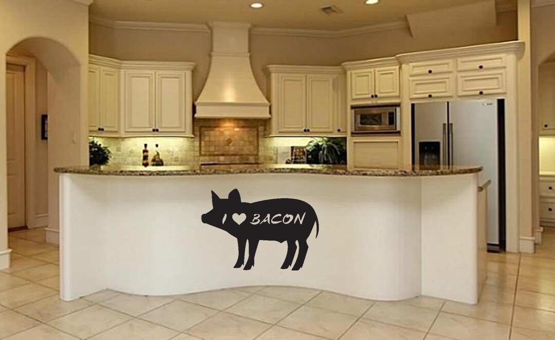 Bacon Decal- Kitchen Decorations Living Room Hallway Decor Car Truck ...