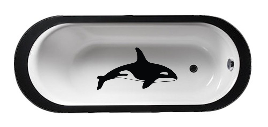 Bathtub Orca Whale Bathroom Décor Tub Decal Shower Wet - Etsy