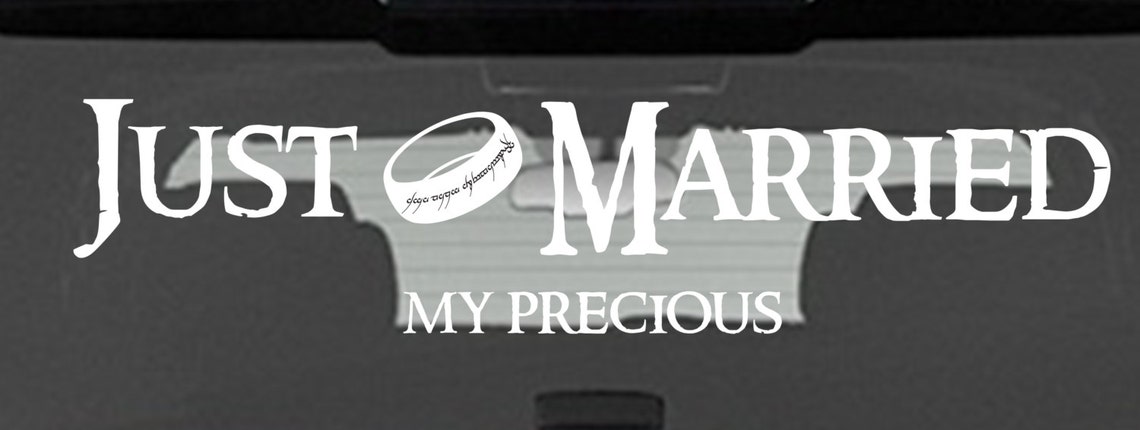 Just Married My Precious Decal Fantasy With Ring Wall Car | Etsy