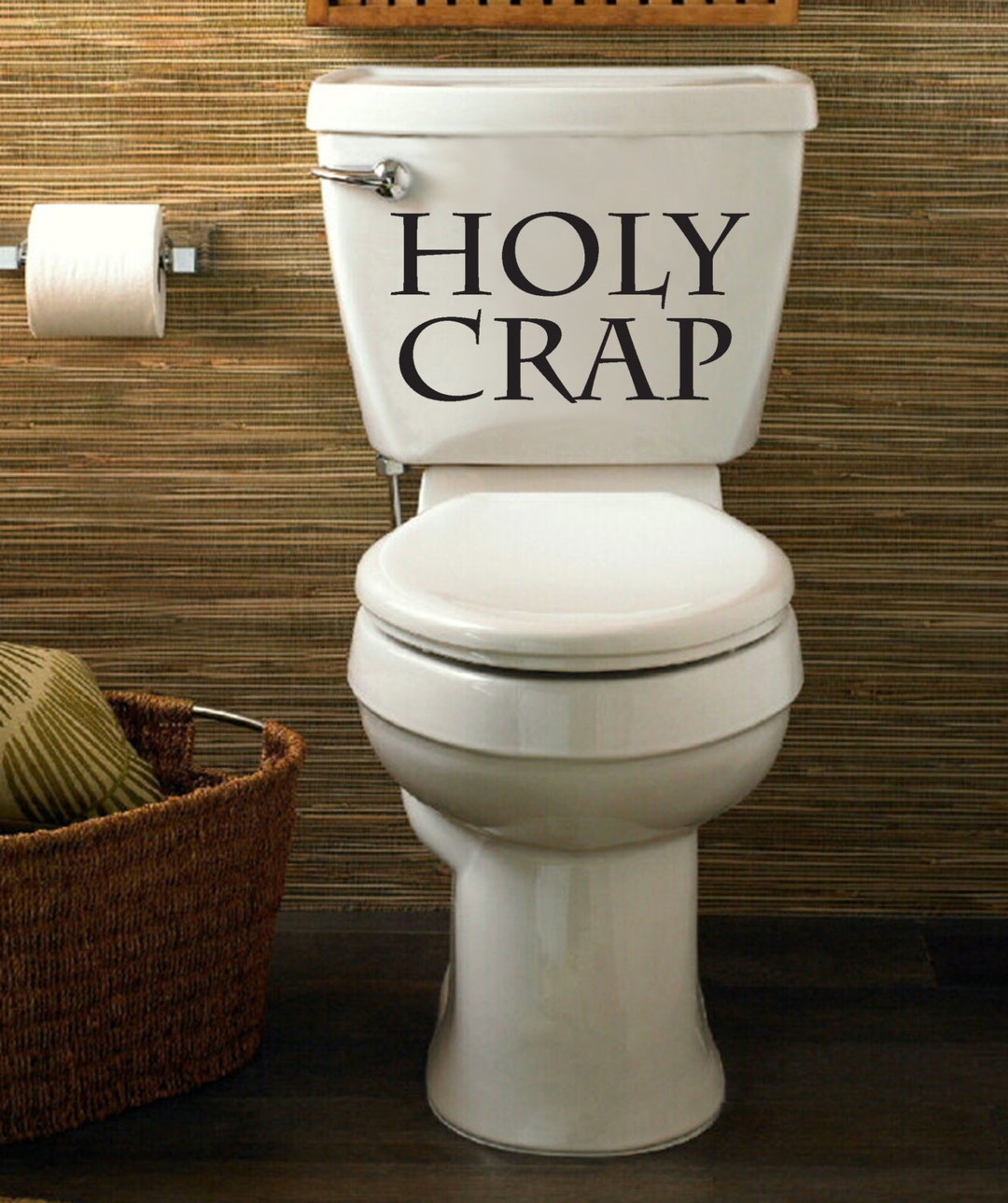 Holy Crap Toilet Decal - Vinyl Home and Bathroom Funny Decal- Car ...