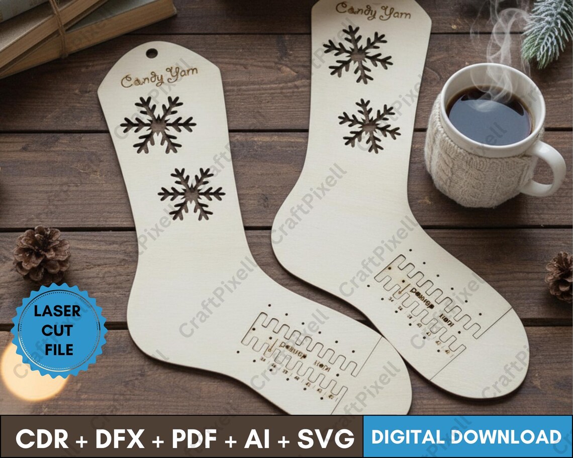 Adjustable Sock Blocker SVG Laser Cut Files DXF CNC Router Cutting ...