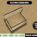 Wooden Playing Card Box SVG Laser Cut Template for Poker Deck Storage ...