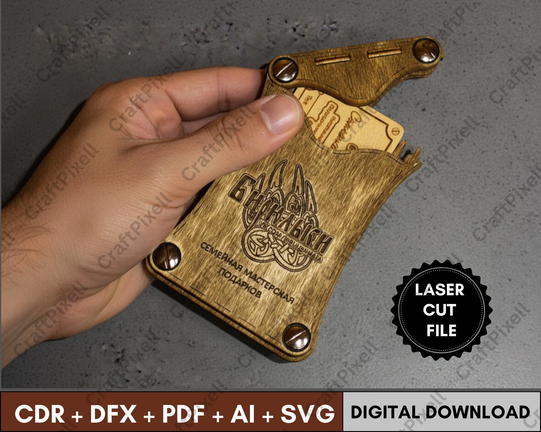 Business Card Holder( Svg Dxf Cdr Pdf Ai )laser Cut Files | Digital ...