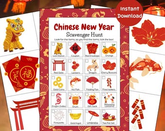 Lunar New Year Scavenger Hunt: Festive Family Game (printable) - Etsy