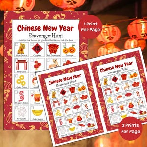 Lunar New Year Scavenger Hunt: Festive Family Game (printable) - Etsy