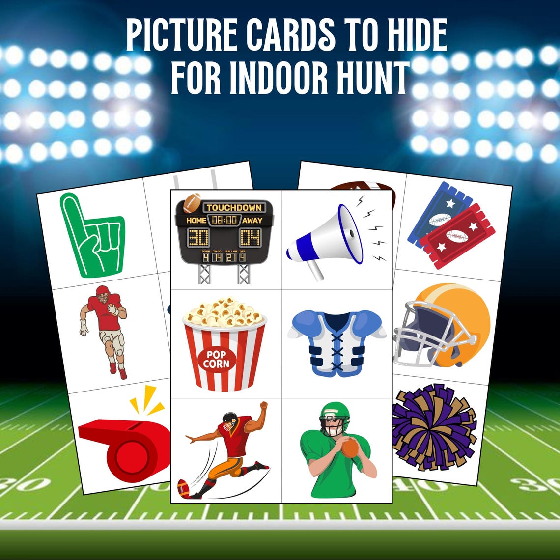 Football Scavenger Hunt: Printable Treasure Hunt, Party Game (PDF & JPG ...