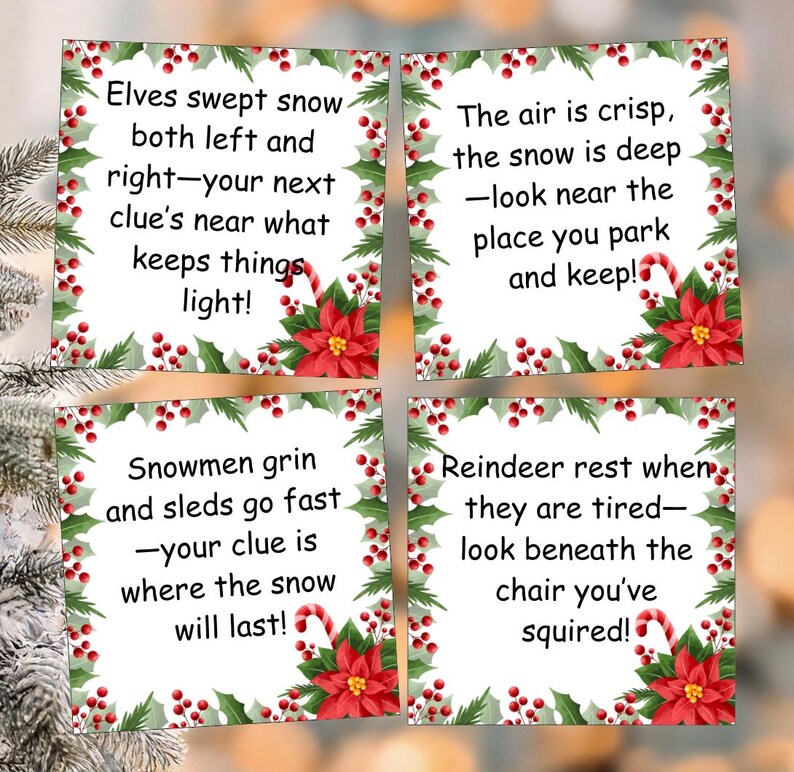Christmas Outdoor Treasure Hunt, Family Festive Game (PDF) - Etsy