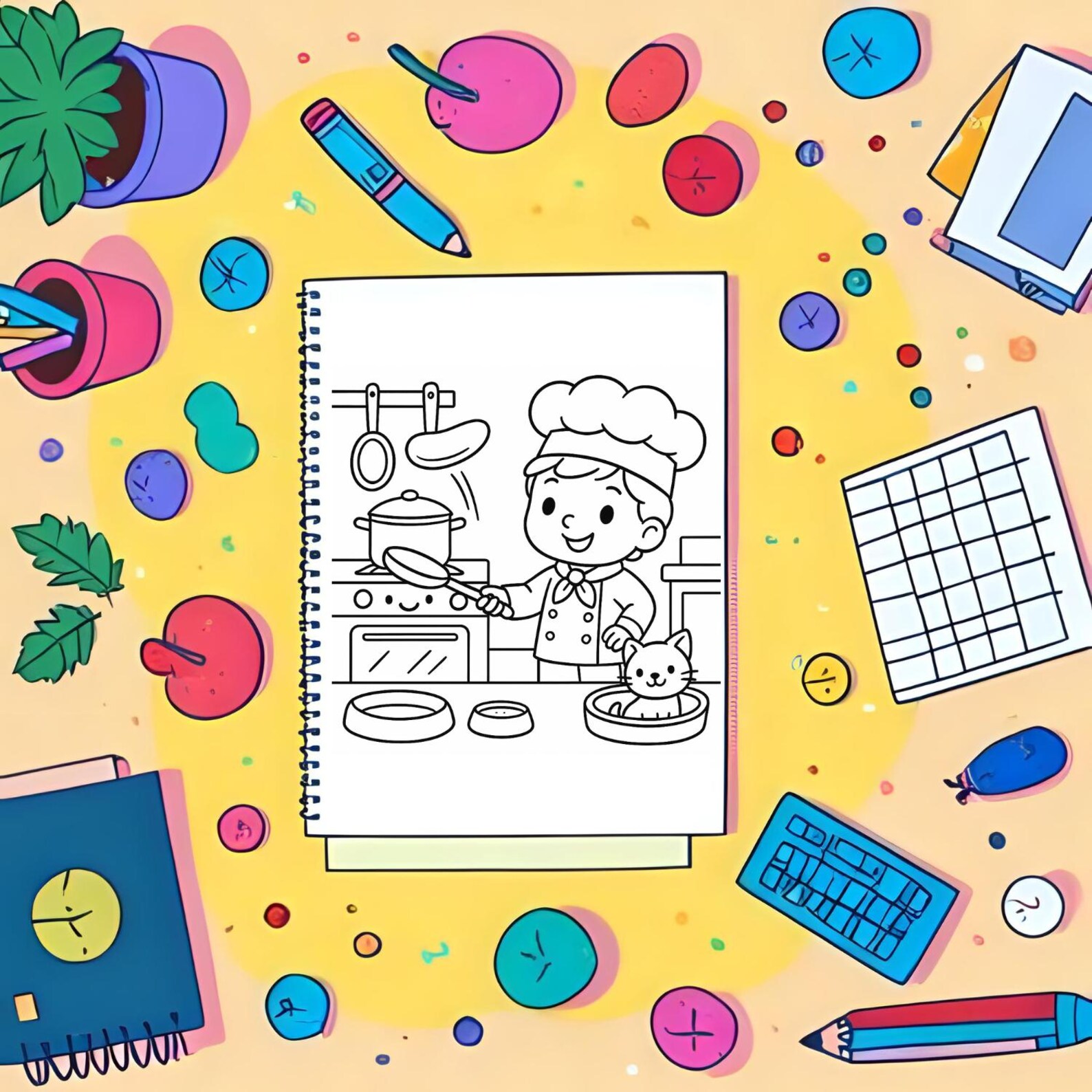 Kids Career Coloring Book: 21 Professions, Educational Activity (PDF ...