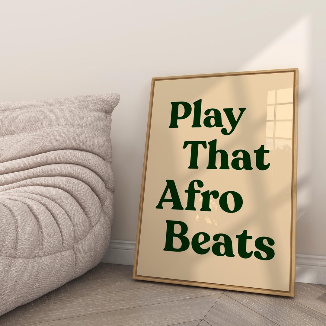 Afrobeats Poster, Printable Music Art, Wall Art, Festival Print, DJ Set ...