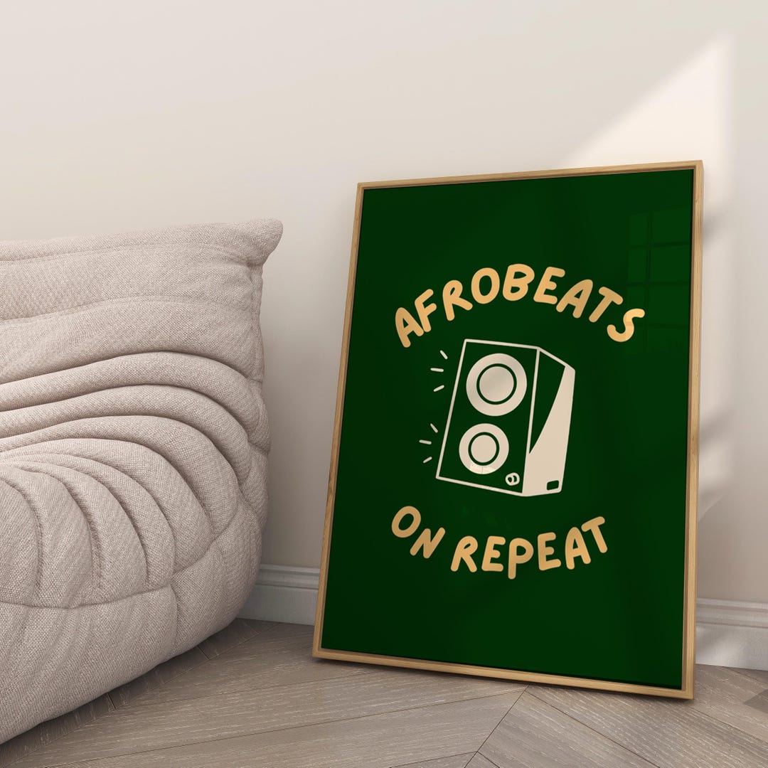 Afrobeats Music Art Print: Stereo Design, Naija Music Gift (instant ...