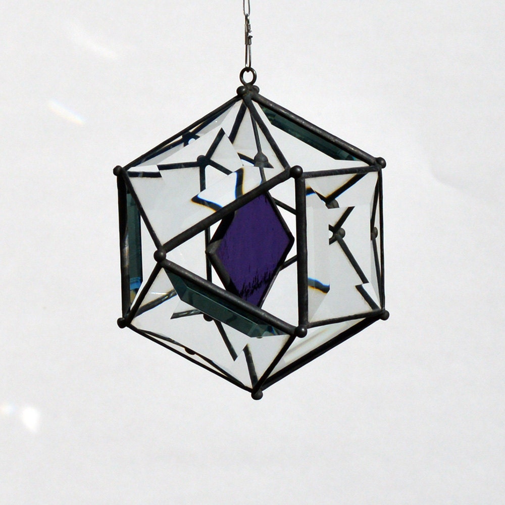 4 Inch Orb With Colored Glass Accent - Etsy