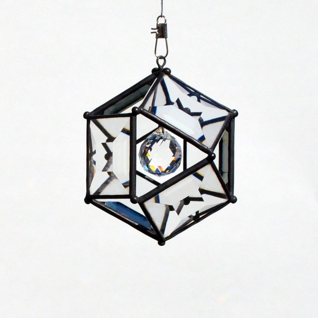 3 Inch Beveled Glass Mini Orb With Crystal Ball Accent - Etsy