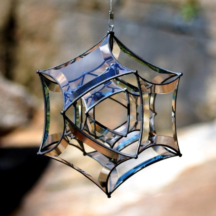 Extra Large Double Concave Beveled Glass Orb With Medium | Etsy