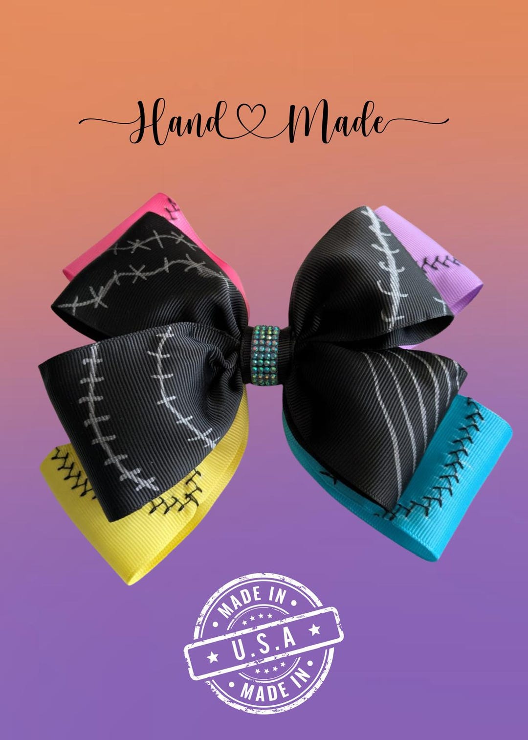 Halloween Nightmare Before Christmas, Sally Inspired Hair Bow - Etsy