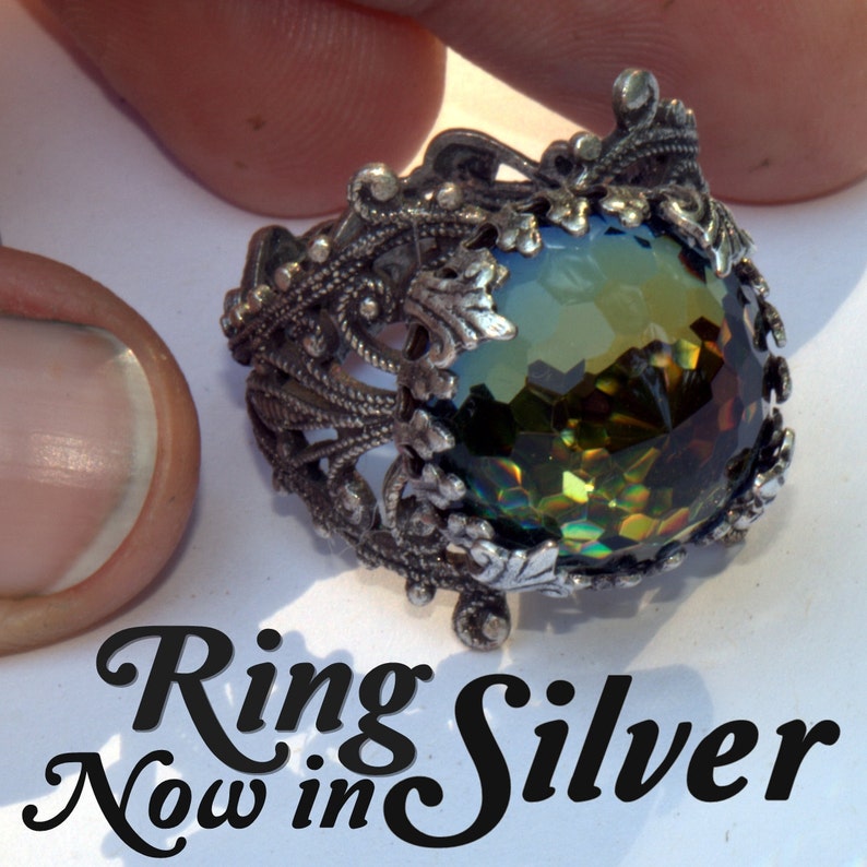Swarovski Adjustable RING. Really Unique & Glamorous "earthy ...