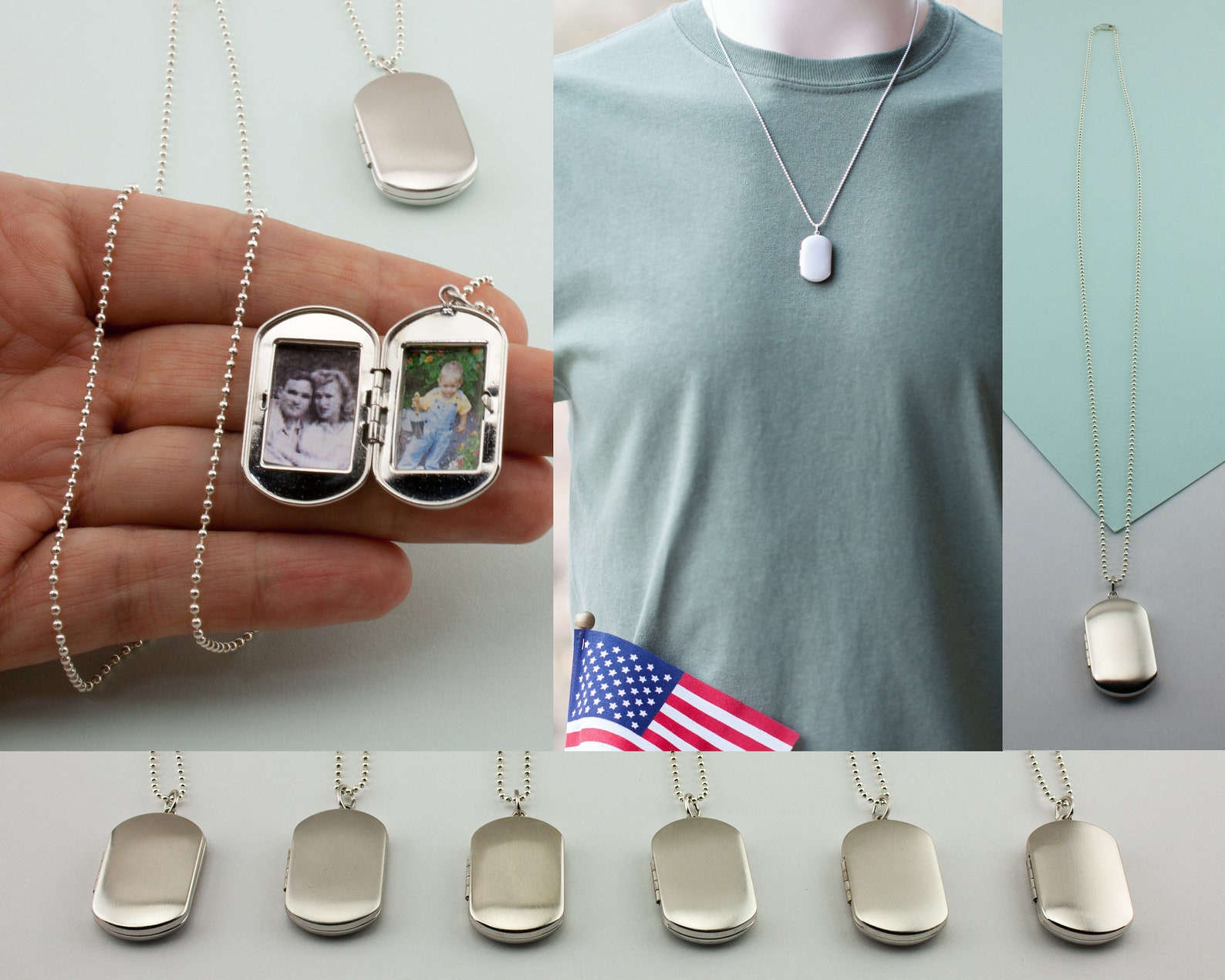 Sterling Silver Locket. Dog Tag Style. Mens or Womens | Etsy