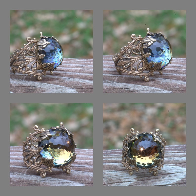 Swarovski Adjustable RING. Really Unique & glamorous | Etsy