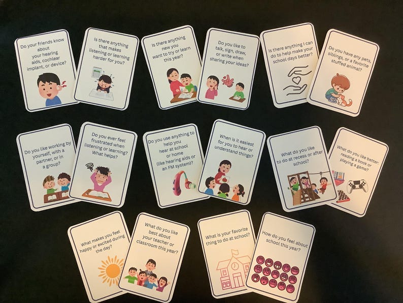 Get to Know Your Students Conversation Cards – DHH Teacher Resource for ...