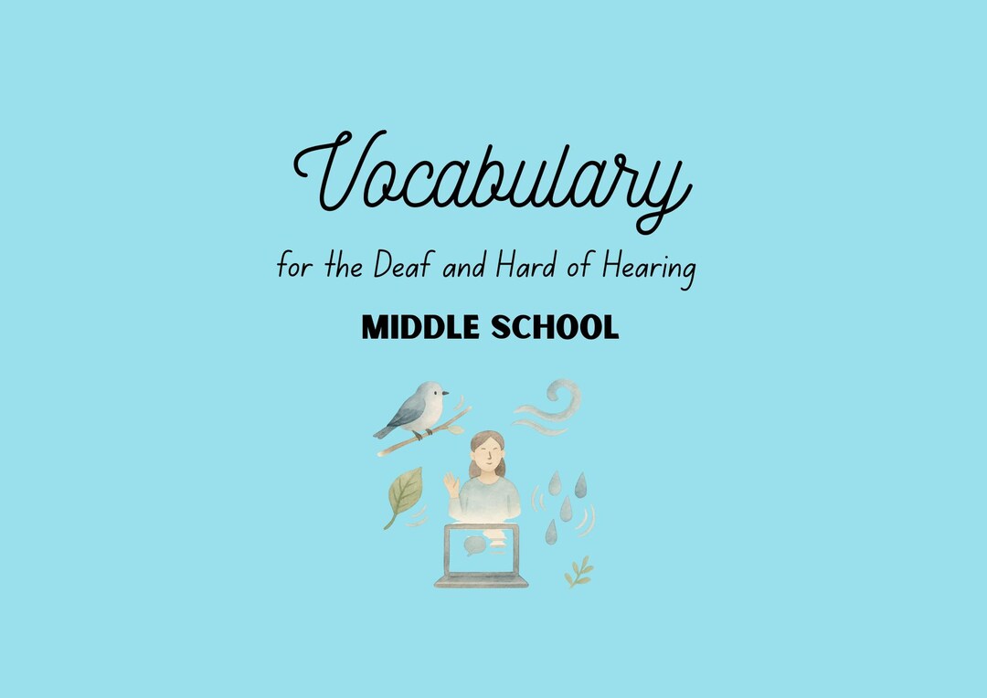 Deaf and Hard of Hearing Middle School Vocabulary Cards | Printable ...